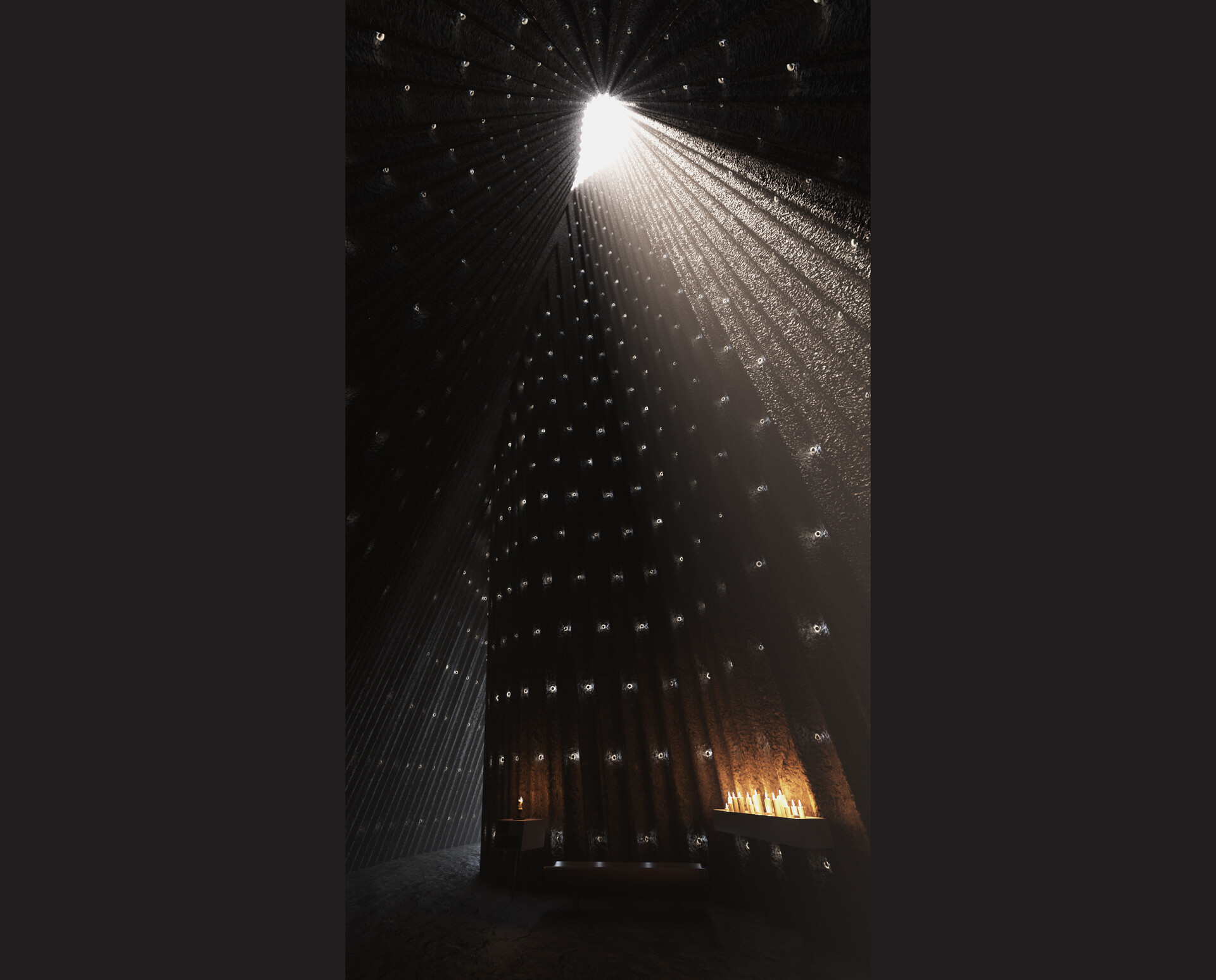 ArtStation - La Capilla de Campo Bruder Klaus de Peter Zumthor (Interior)