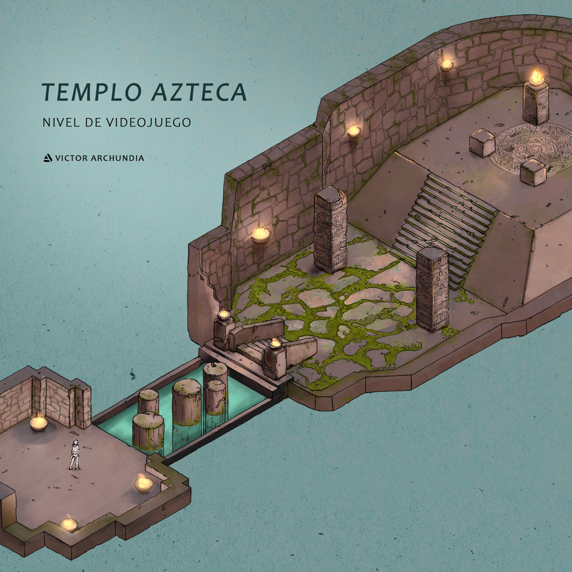 ArtStation - Aztec Temple Video Game Level Design