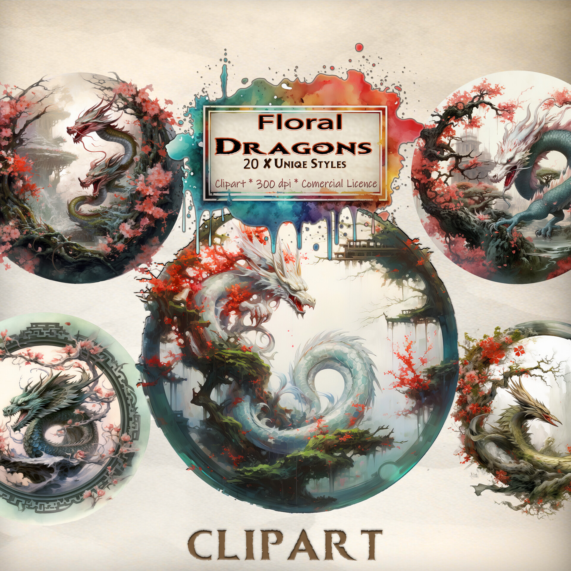 ArtStation - Chinese Dragon Clipart