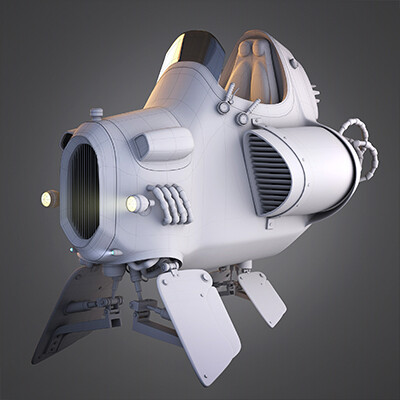 ArtStation - Vehicle Modeling - Flying Machine (Thingy)