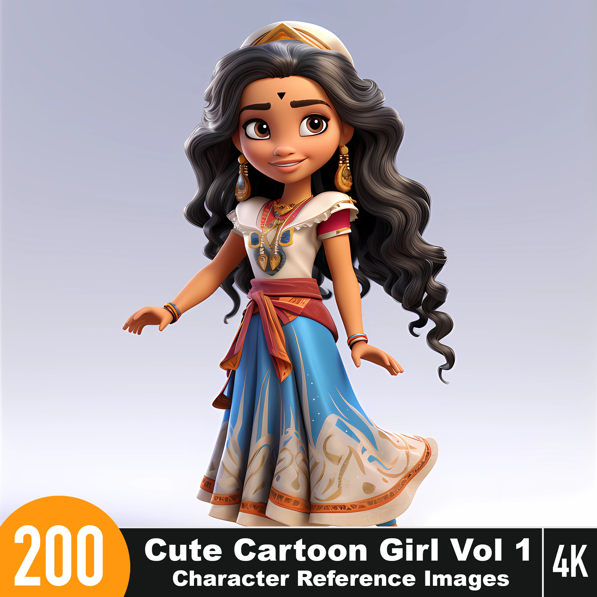 ArtStation - 200 Cute Cartoon Girl Character Concept. Volume 1 (4k)