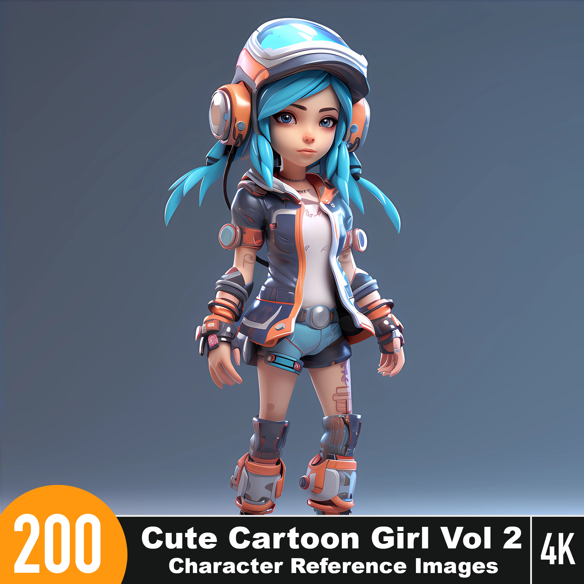 ArtStation - 200 Cute Cartoon Girl Character Concept. Volume 2 (4k)