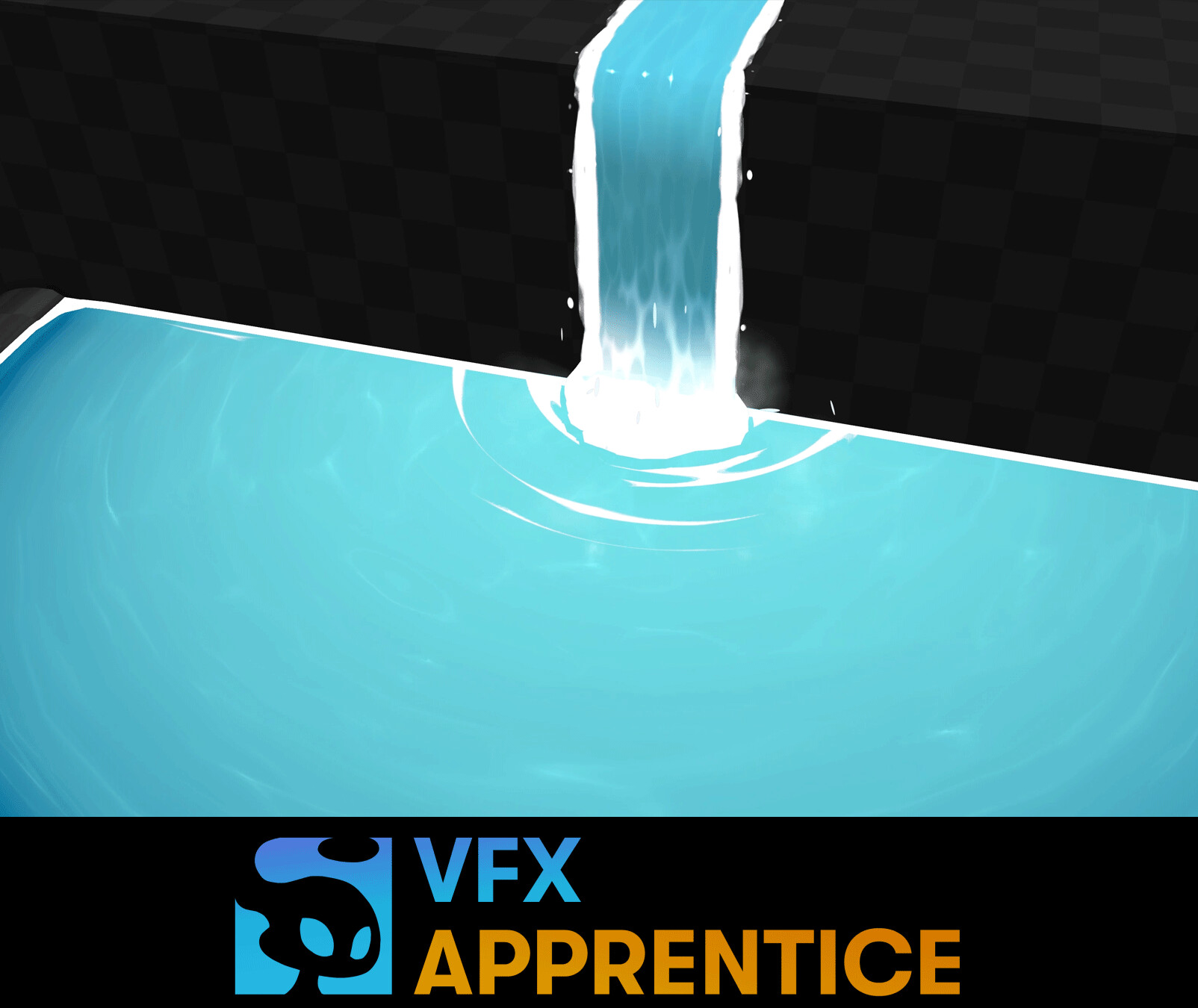 ArtStation - Stylized waterfall