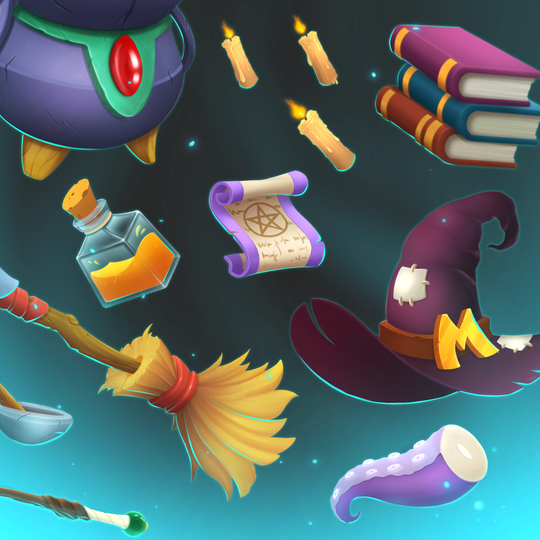 ArtStation - Magic object props.