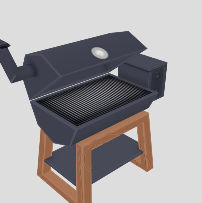 ArtStation - Outdoor Grill - low poly