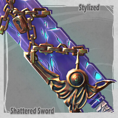 ArtStation - Stylized Shattered Sword