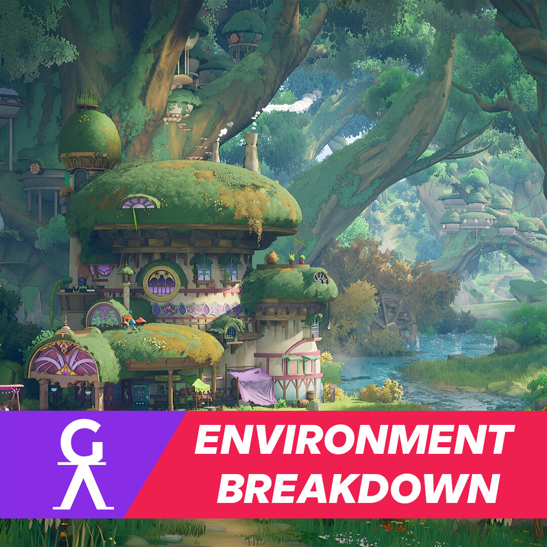 ArtStation - Mushroom House - Environment Breakdown - Li Jiulong