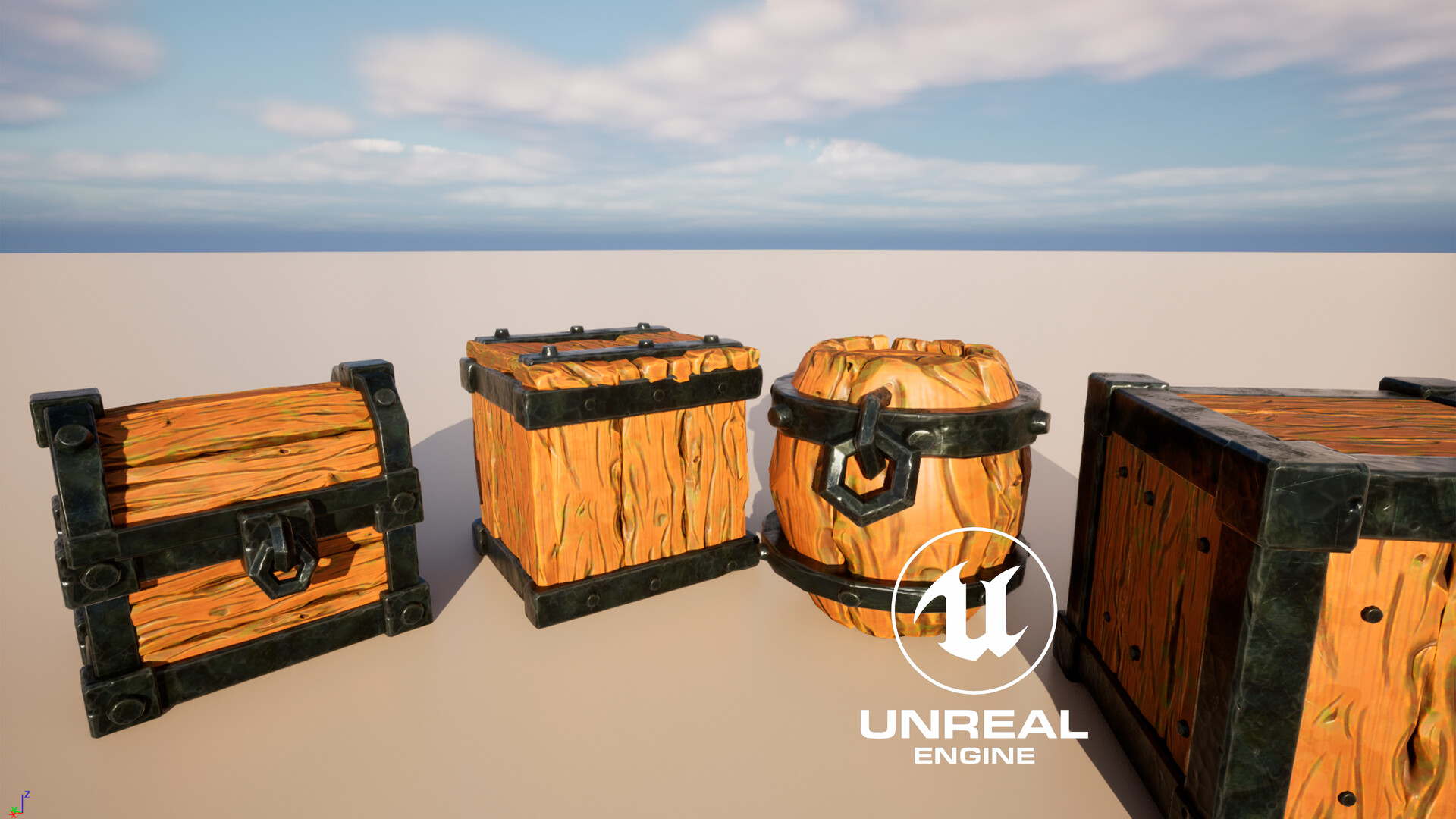 ArtStation - GAME READY Modular Assets - 3 tables, 4 different assets