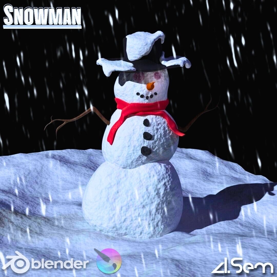 ArtStation - Snowman 3D