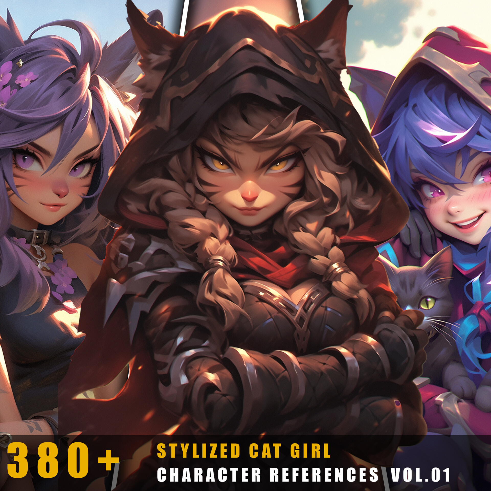 ArtStation - 380+ Stylized Cat Girl - Character References Vol.01