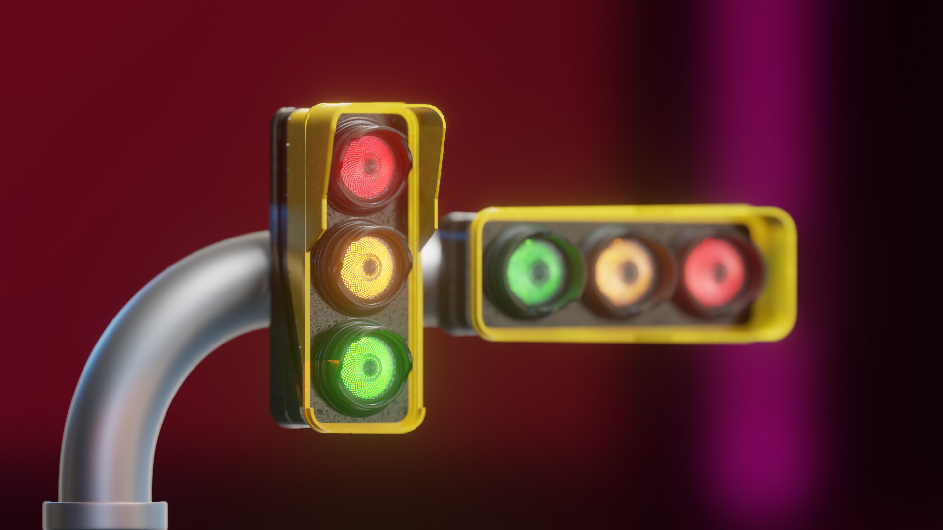 ArtStation - Traffic Light Lighting test