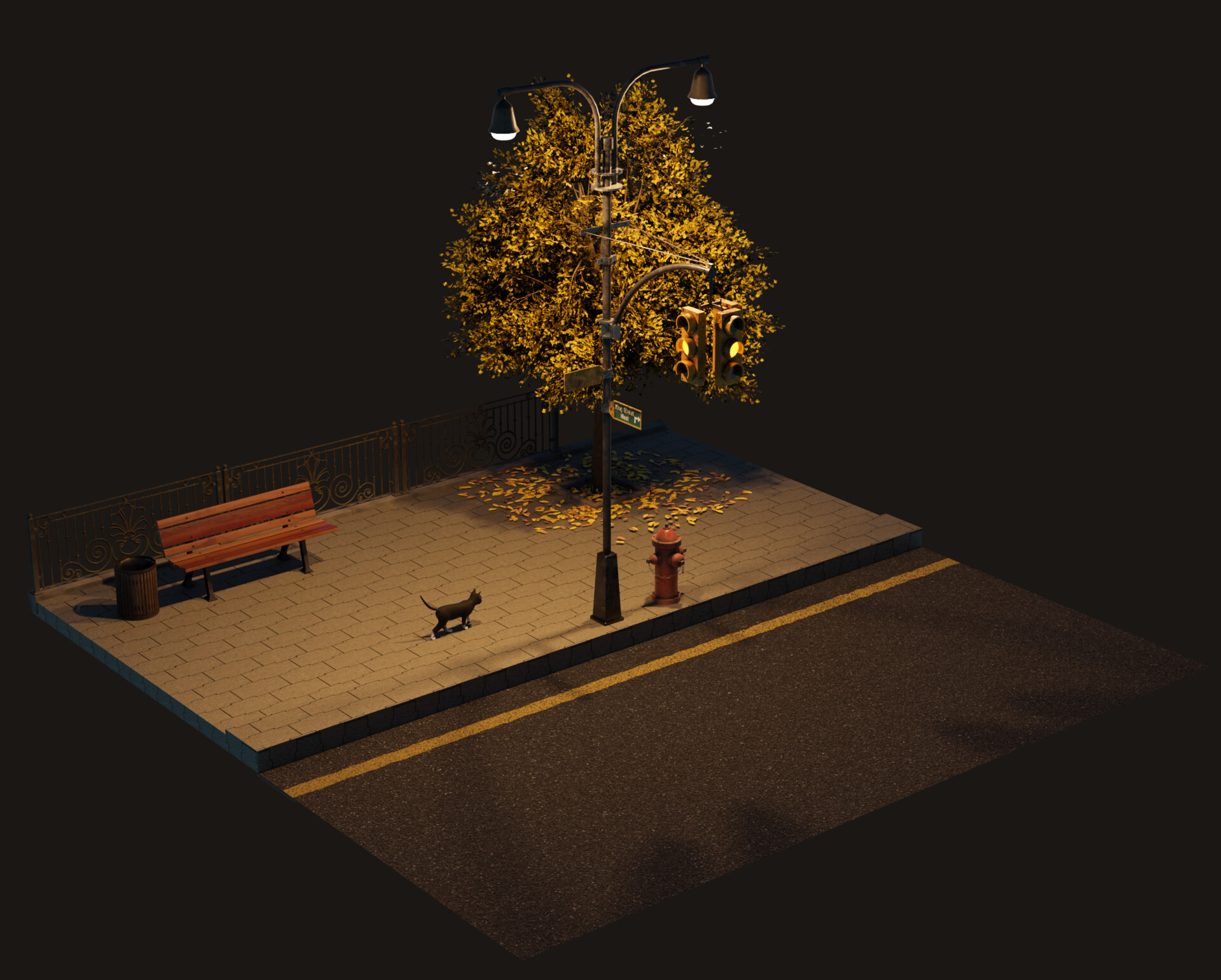 ArtStation - Night scene - blender