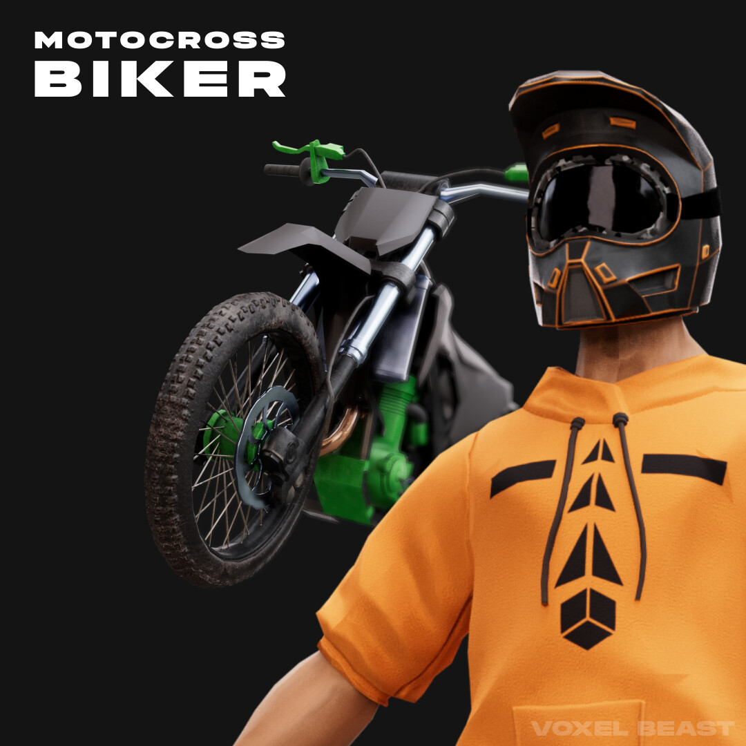 ArtStation - Motocross Biker