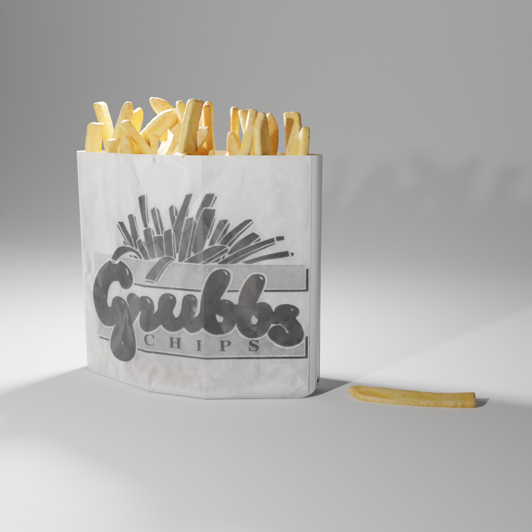 ArtStation - bag of chips 3D model