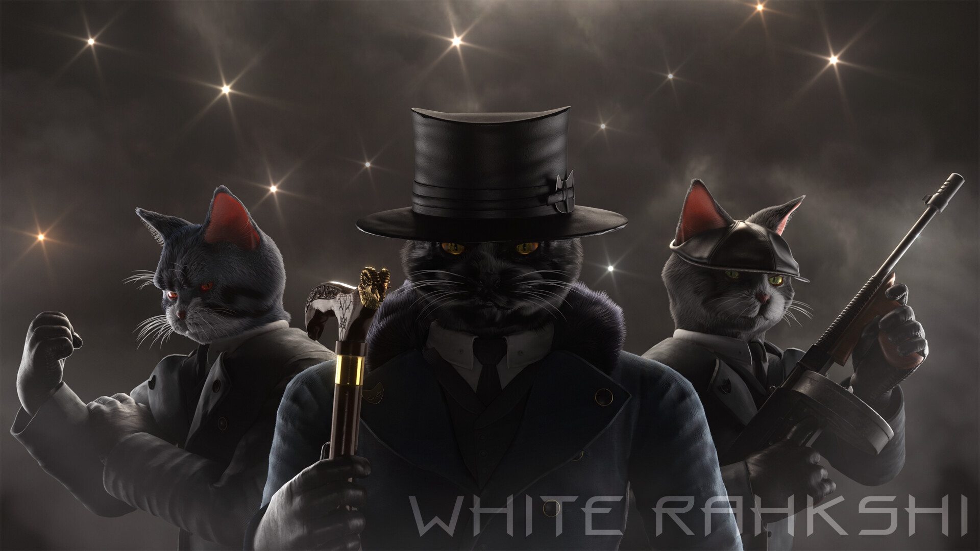 ArtStation - Cat mafia trio