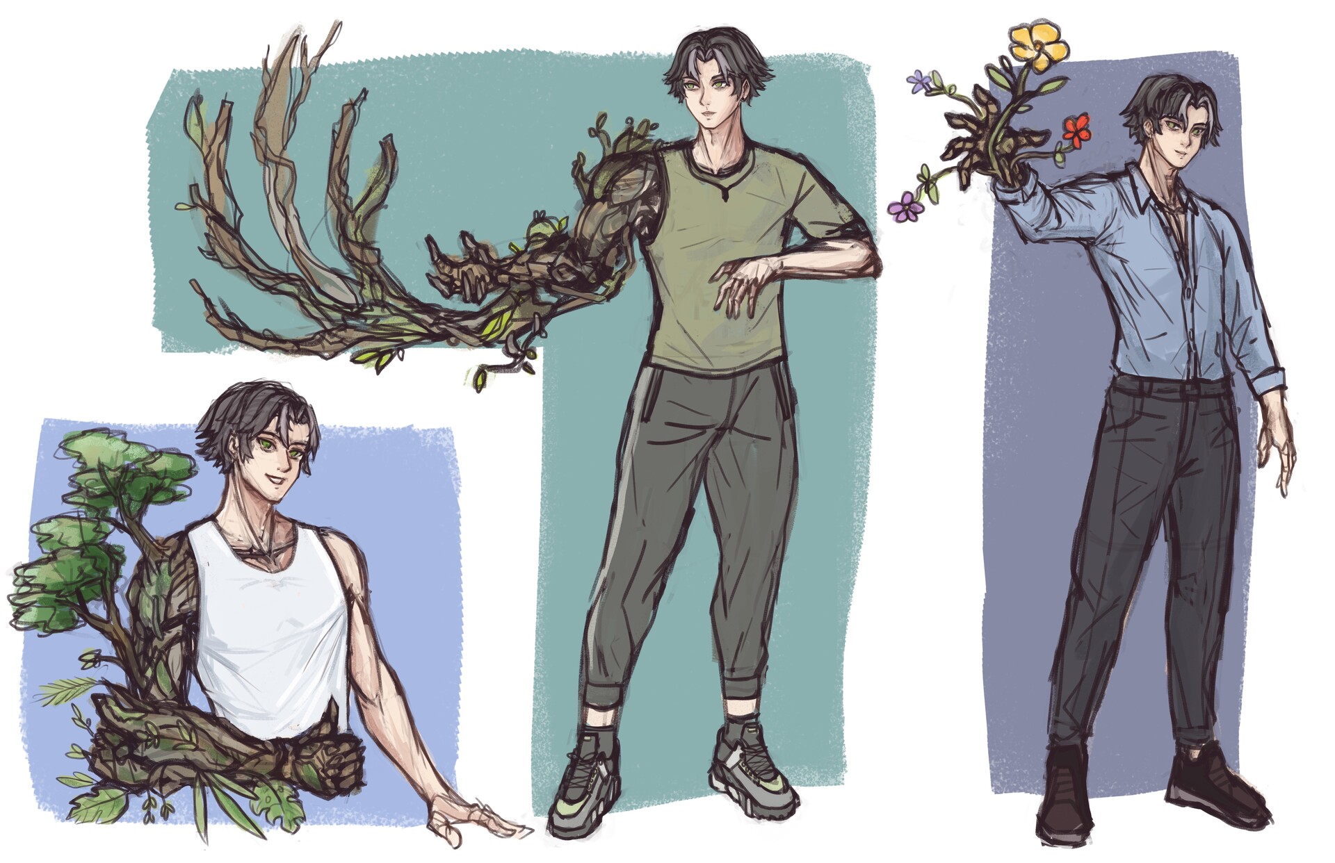 ArtStation - The Forest, a character with plant based powers