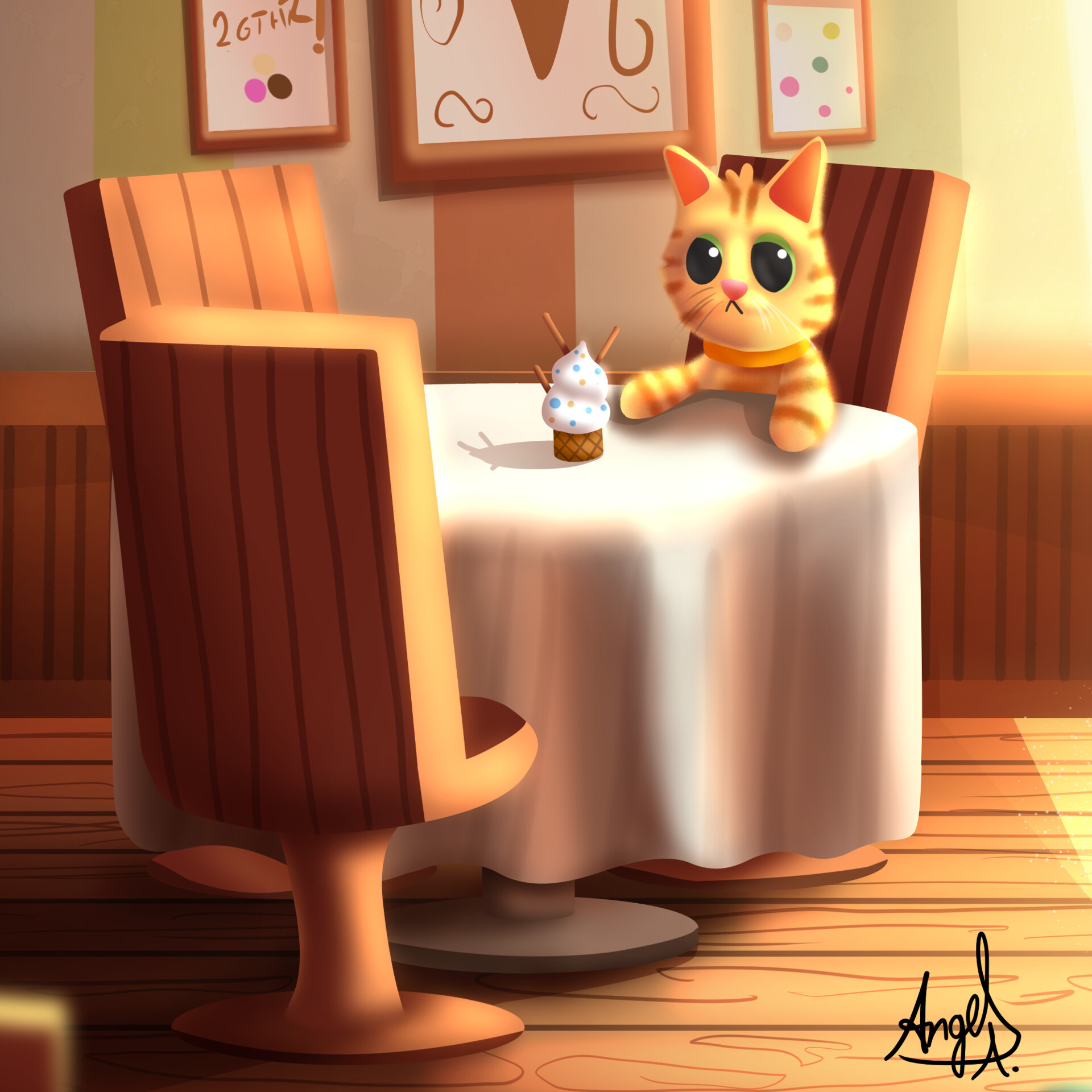 ArtStation - Lonely cat