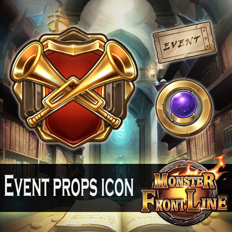 ArtStation - Monster FrontLine _ Event Props Icon