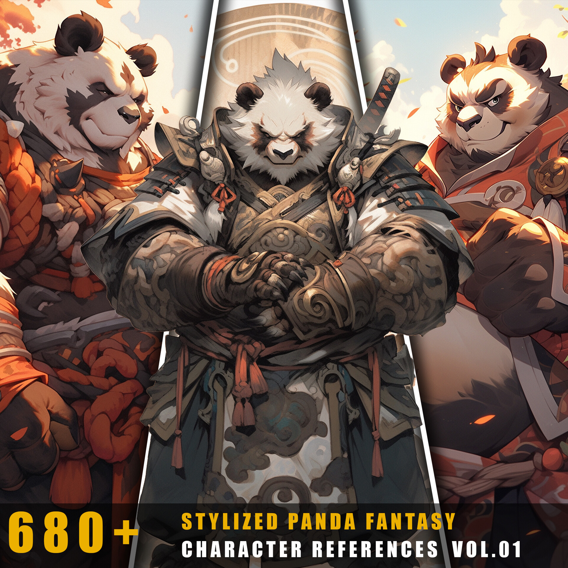 ArtStation - 680+ Stylized Panda Fantasy - Character References Vol.01