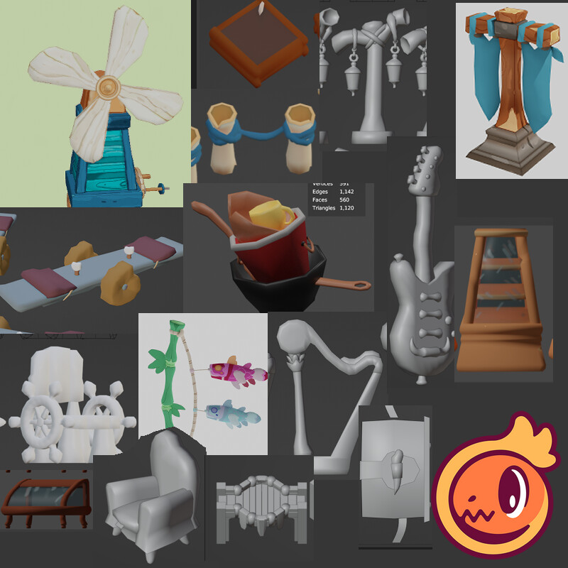 ArtStation - Amber Isle - More Props/Buildings