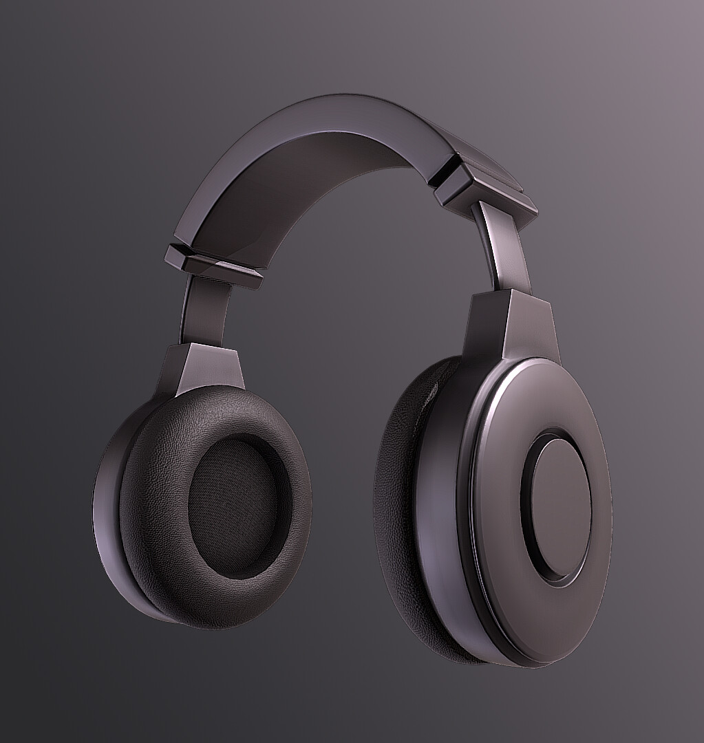ArtStation - Metallic headphones