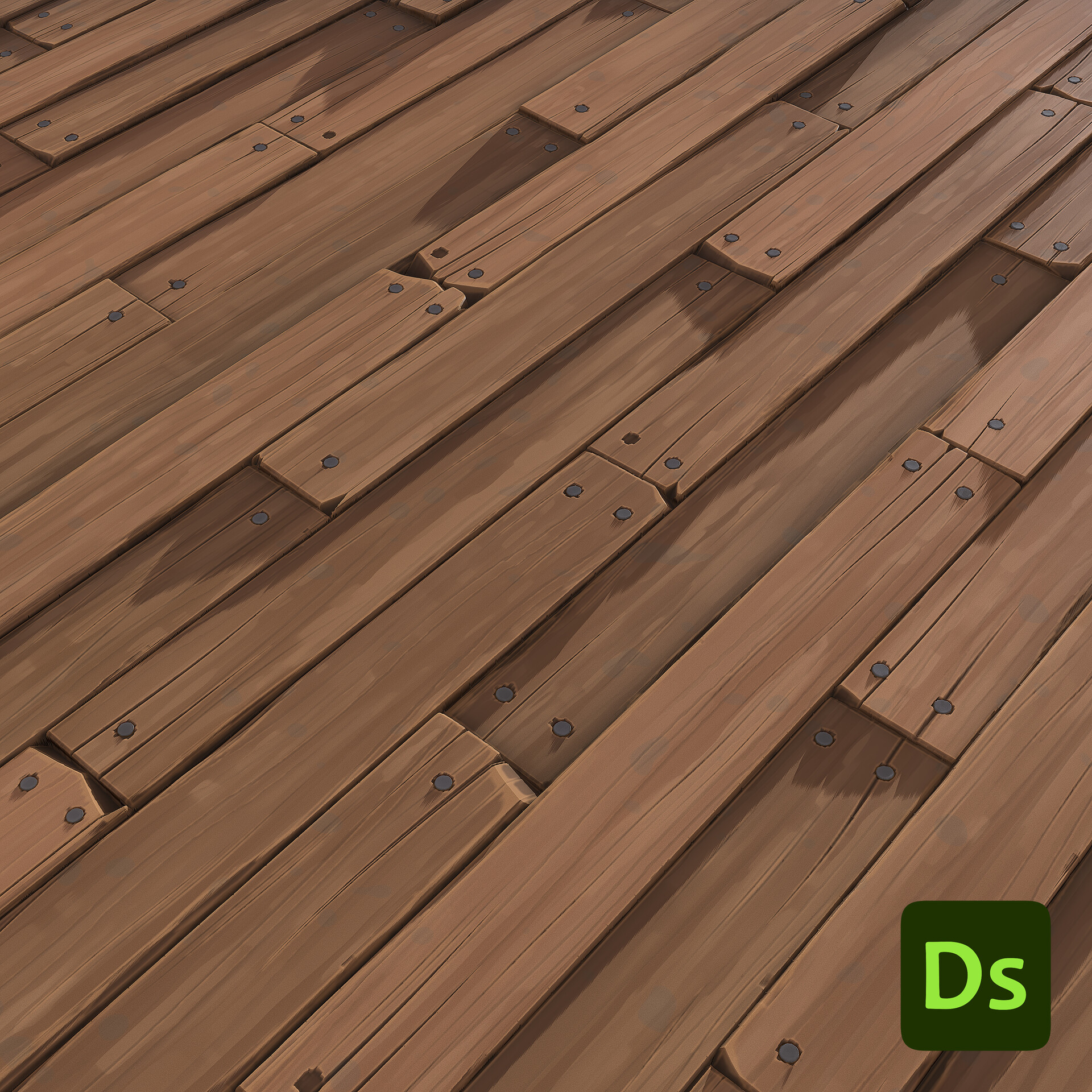 ArtStation - Stylized Wood Floor