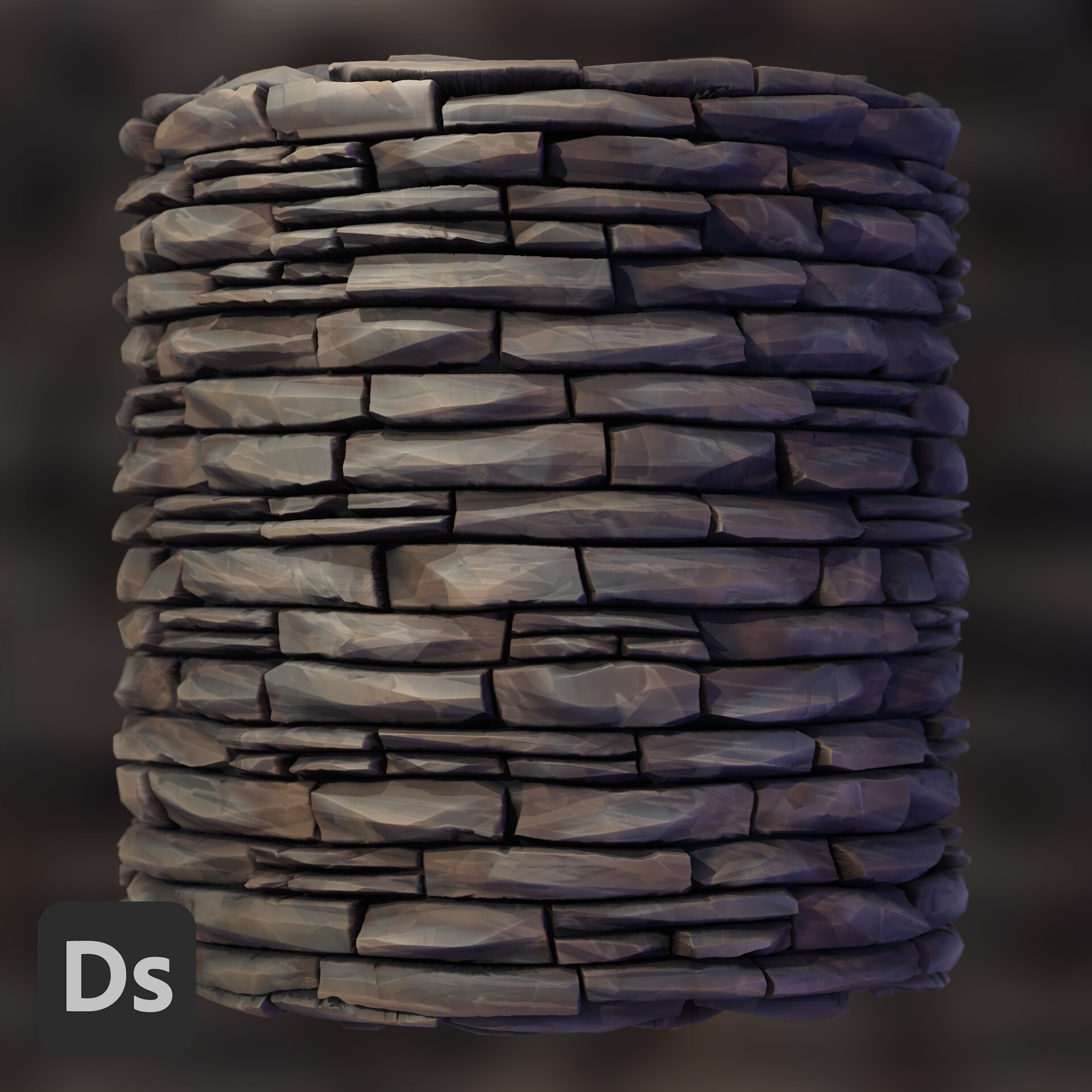 ArtStation - Stylized Slates Wall - Substance Designer