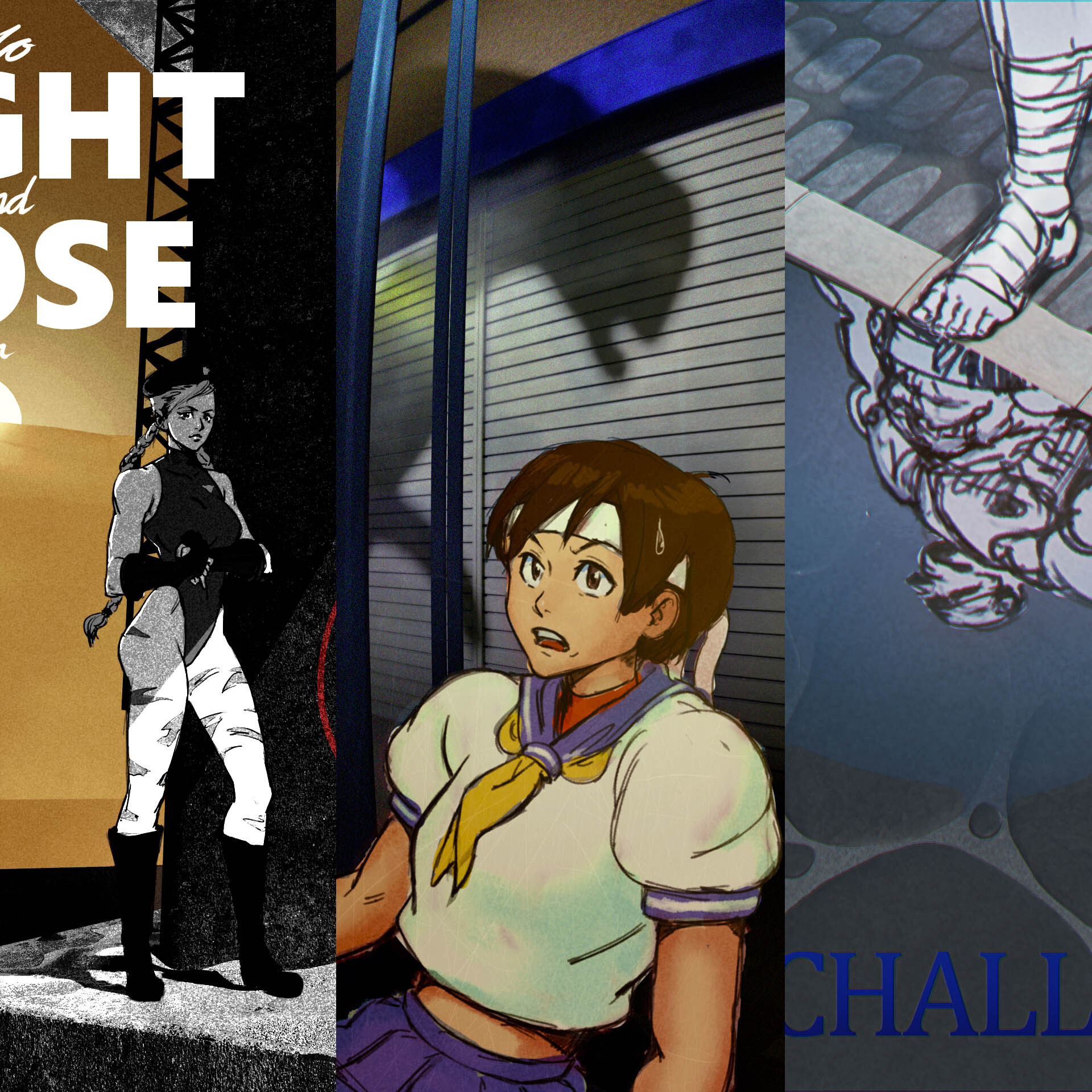 ArtStation - 2.5D Process proof of concept/Street Fighter fanart