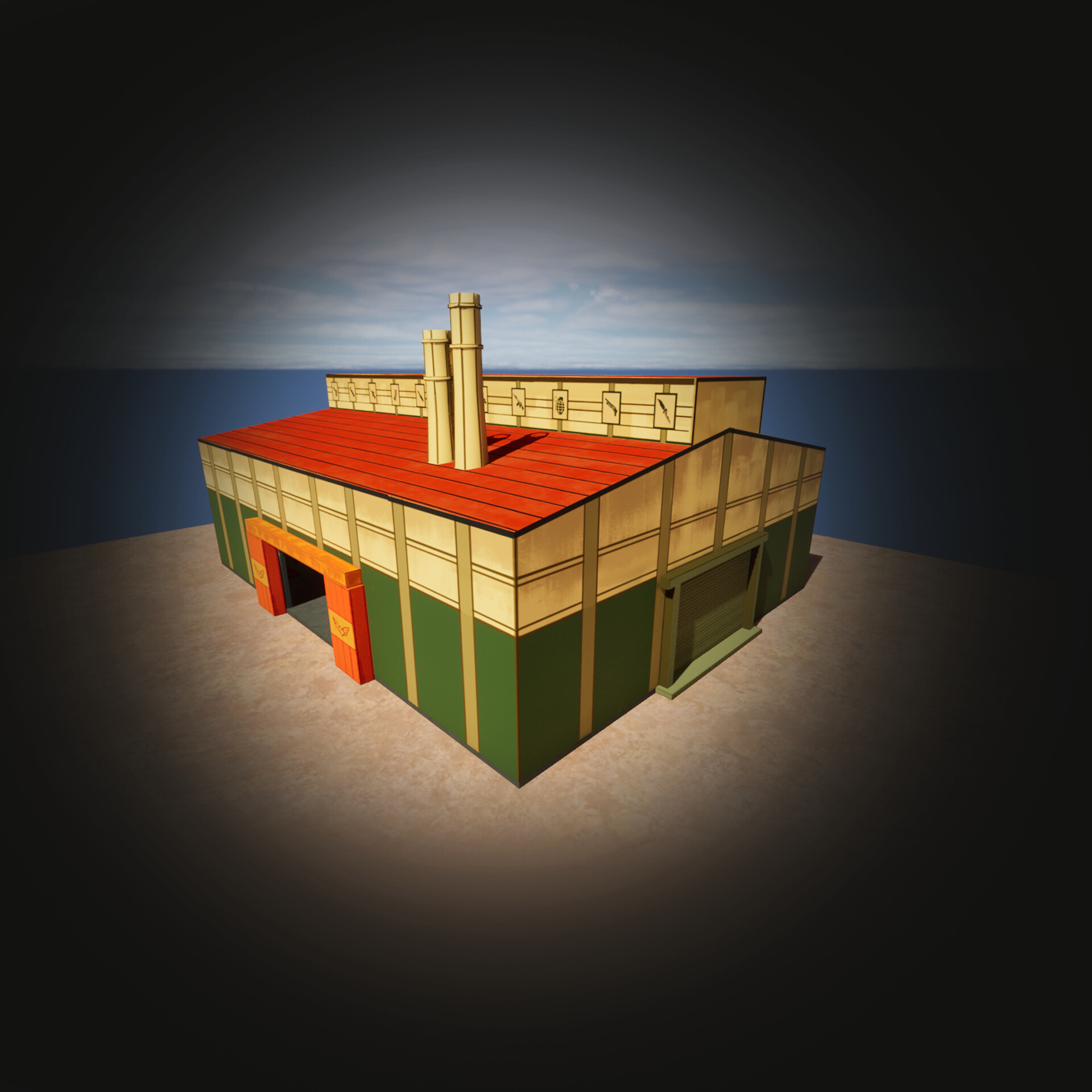 ArtStation - Cel-Shaded Building