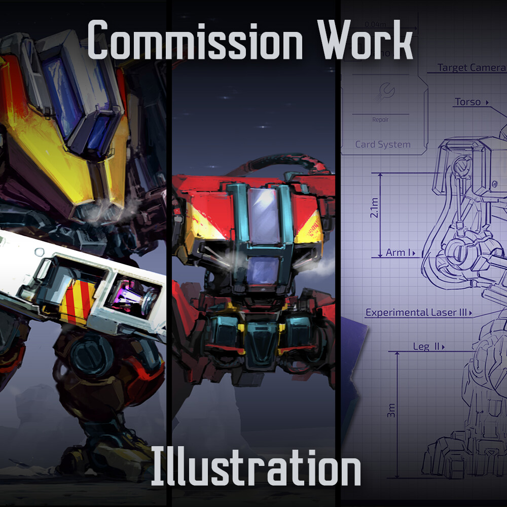 ArtStation - (2021) Commission Work : Jupiter Moons Mecha
