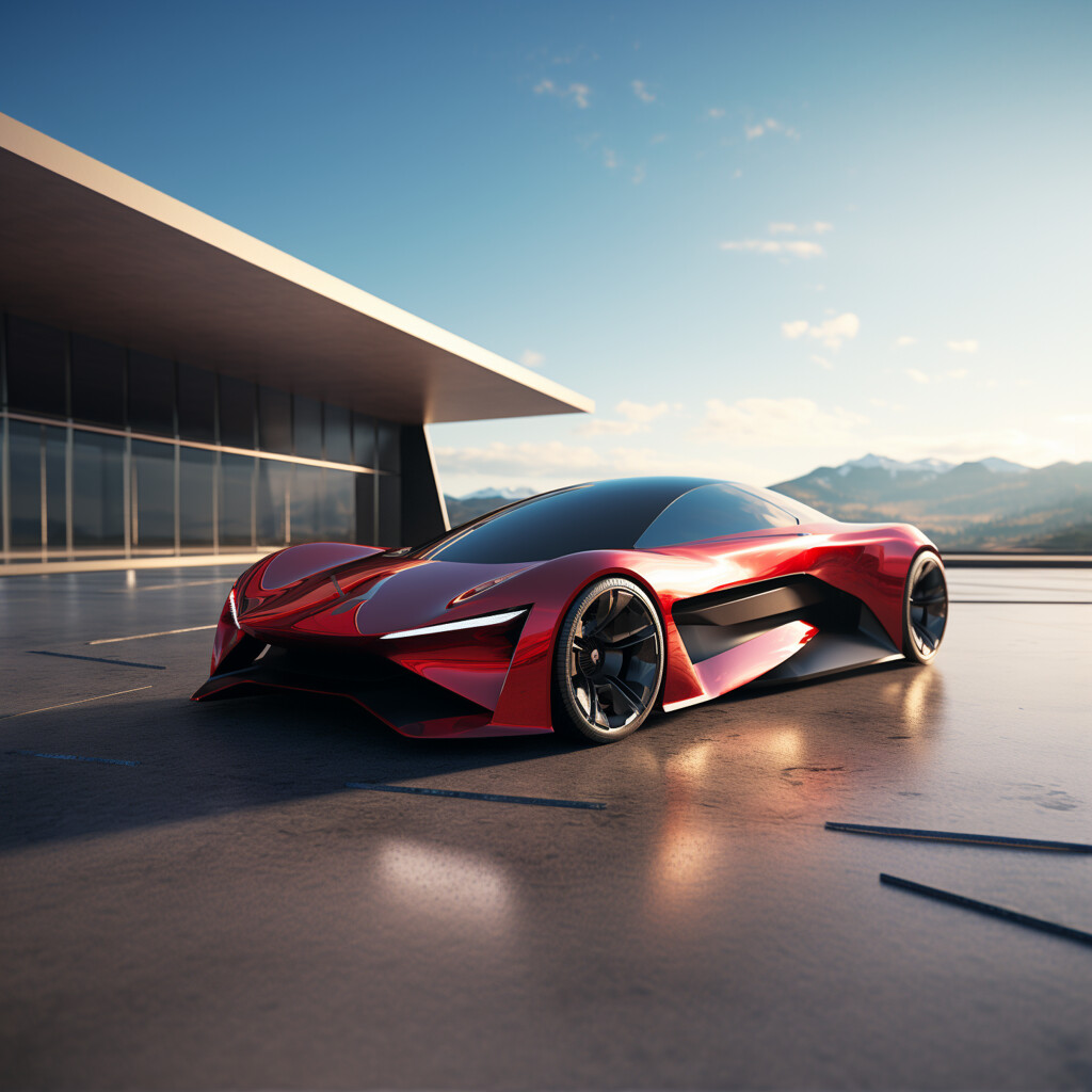 ArtStation - 3D Red Car -Unreal Engine