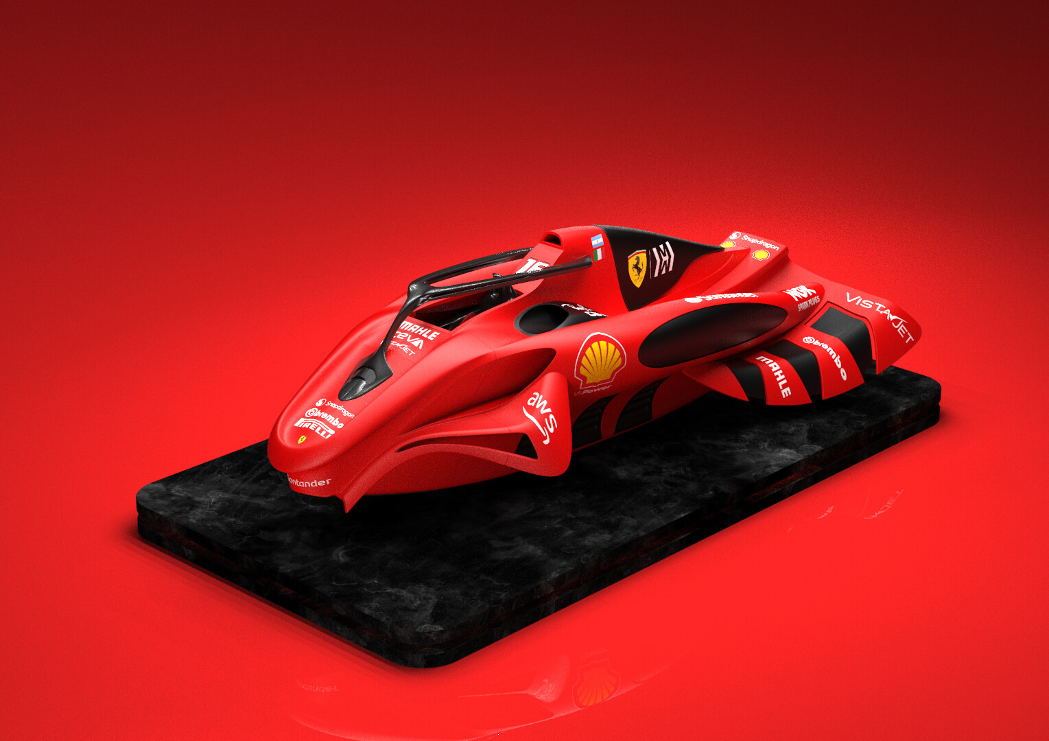 ArtStation - Futuristic Formula 1 concept: Ferrari Rosso Passione proyect