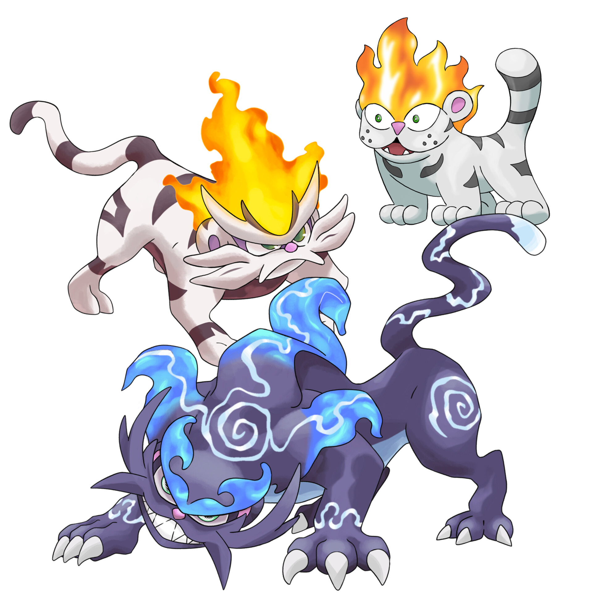 ArtStation - Fire Fairy Fakemon Line