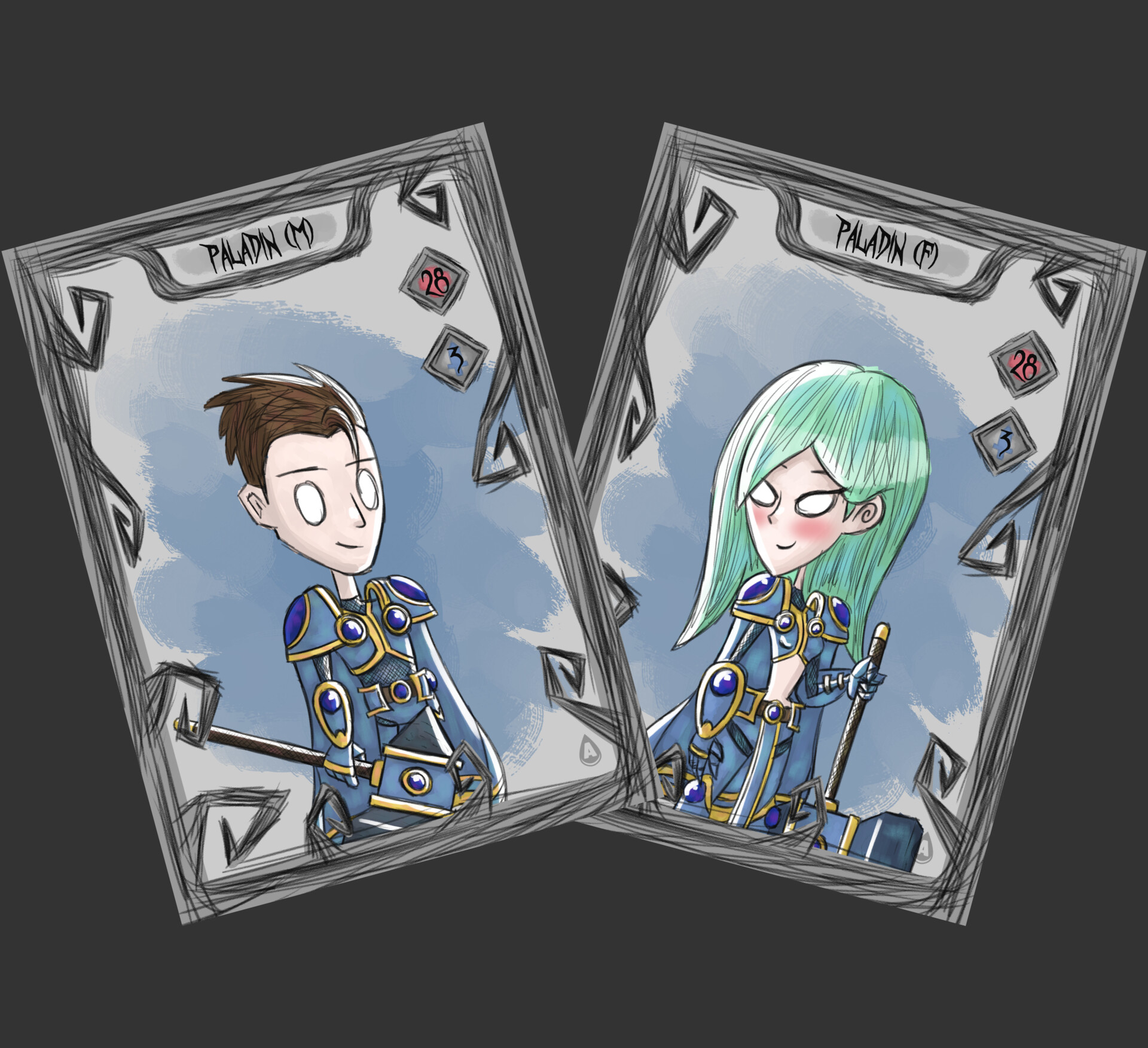 ArtStation - DarkToonTasy Card (Paladin)