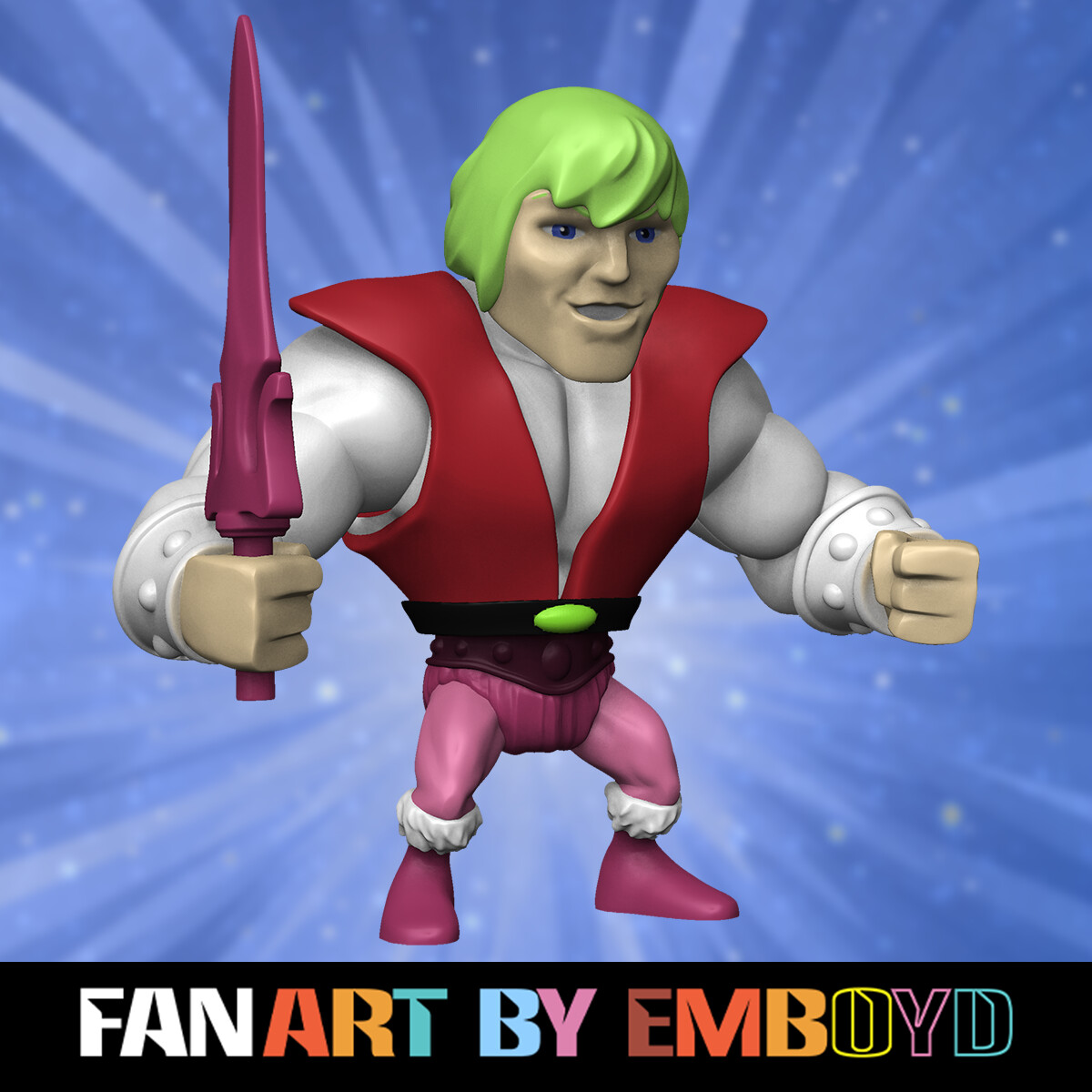 Eric Boyd - Prince Adam Eternia Minis Style