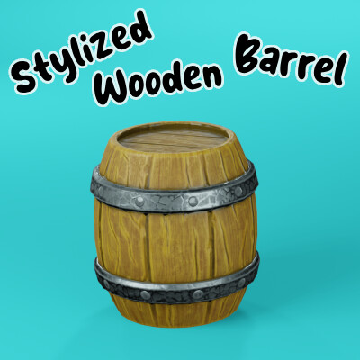ArtStation - [Game Ready Asset] Stylized Wooden Barrel