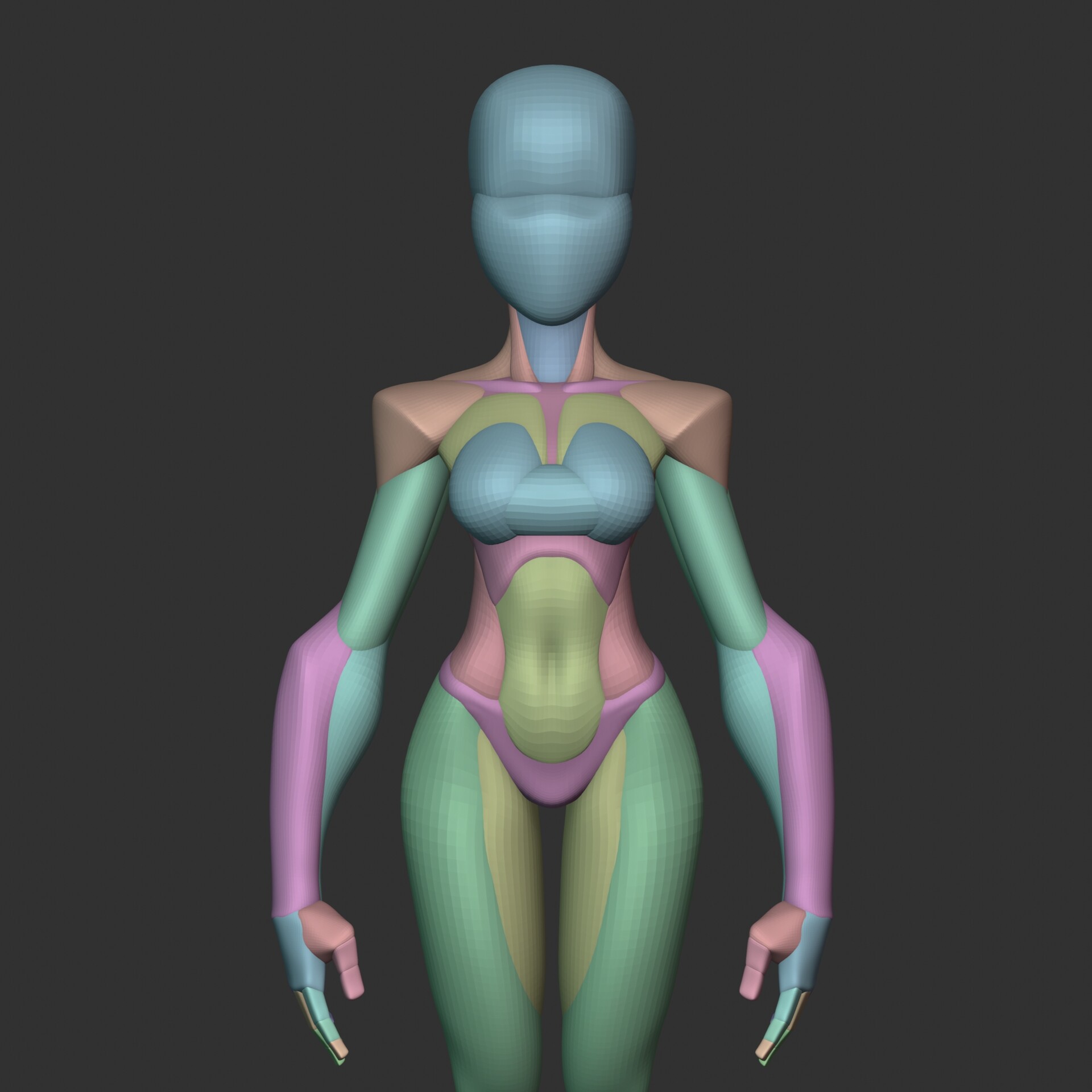 ArtStation - Stylized Infinity Female Blockout