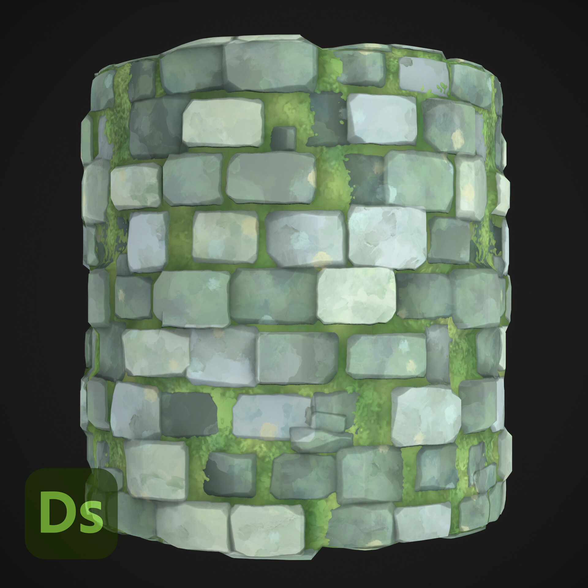 ArtStation - 石墙SD材质练习（Stone Wall SD Material Exercise）