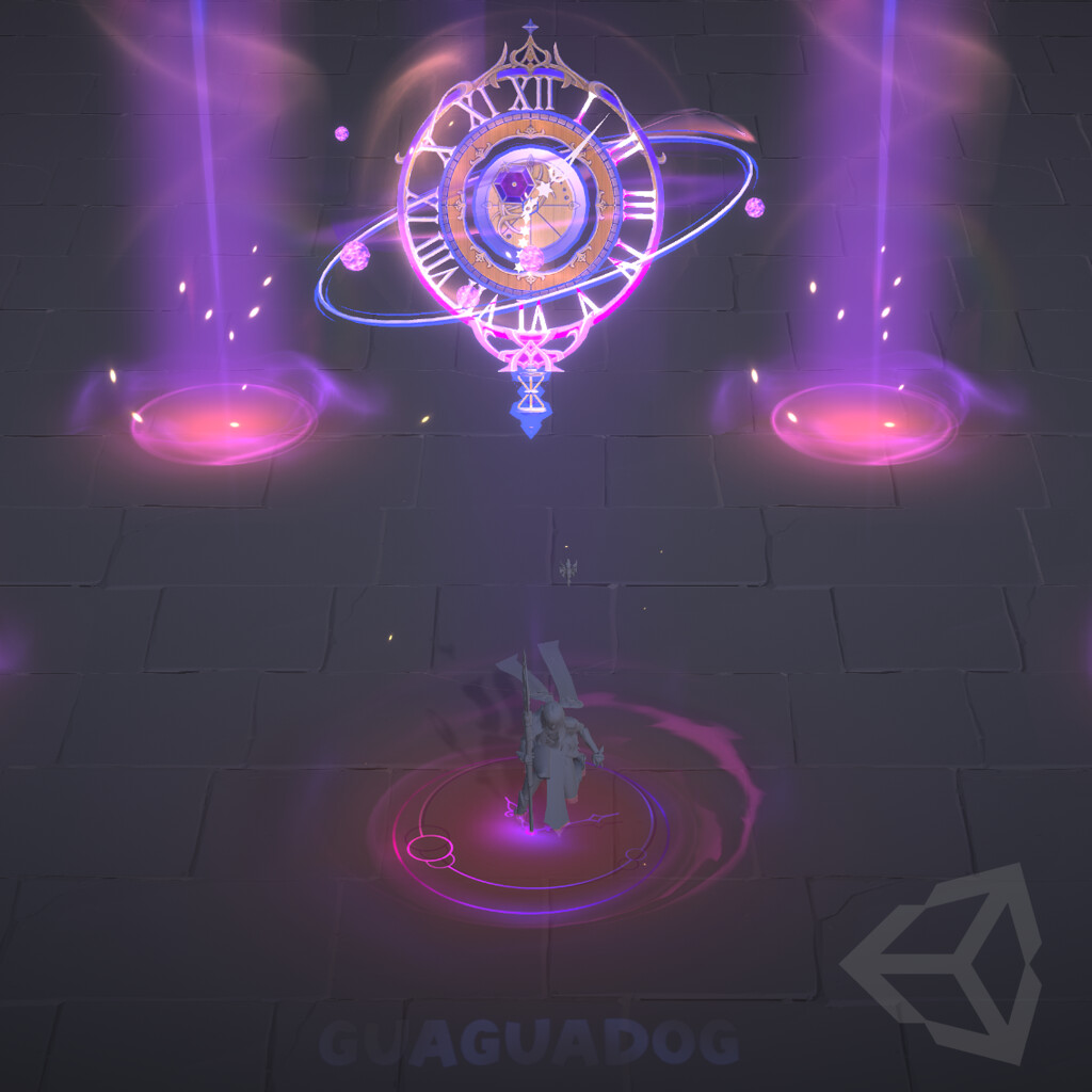 ArtStation - 法师、时钟魔法技能特效练习\Magician, Clock Magic Skill VFX Practice