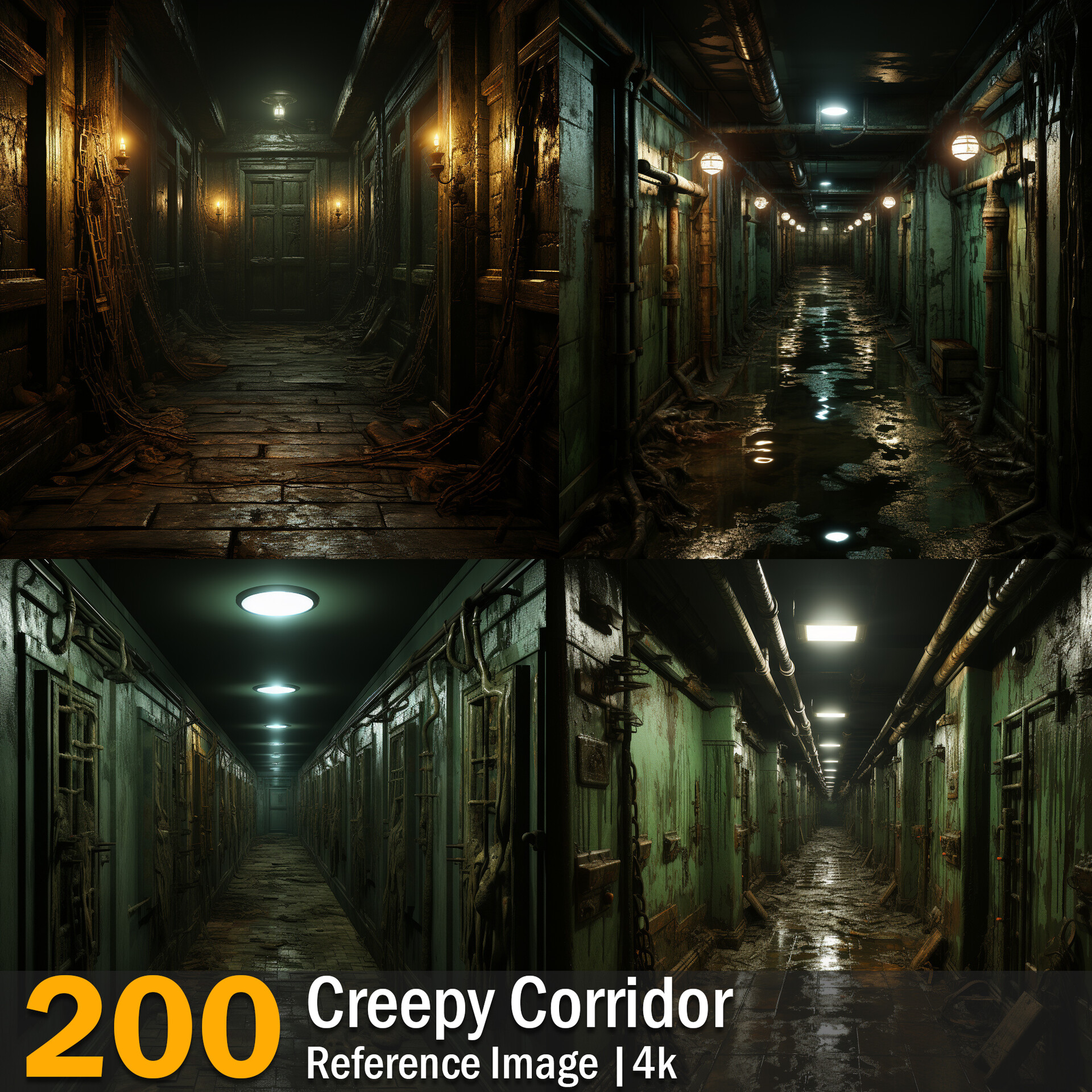 ArtStation - Creepy Corridor | Reference Images | 4K