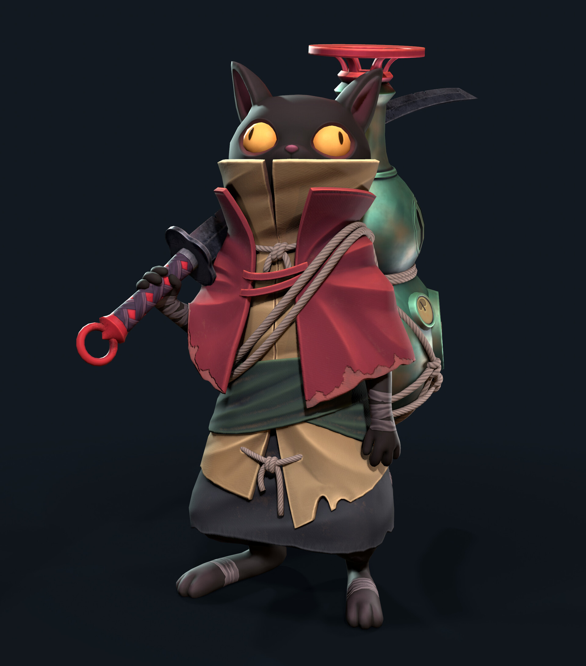 ArtStation - Cat Warrior IDLE animation