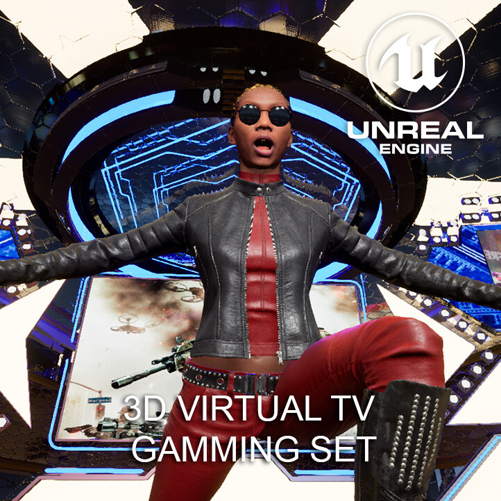ArtStation - 3D virtual TV gaming set.