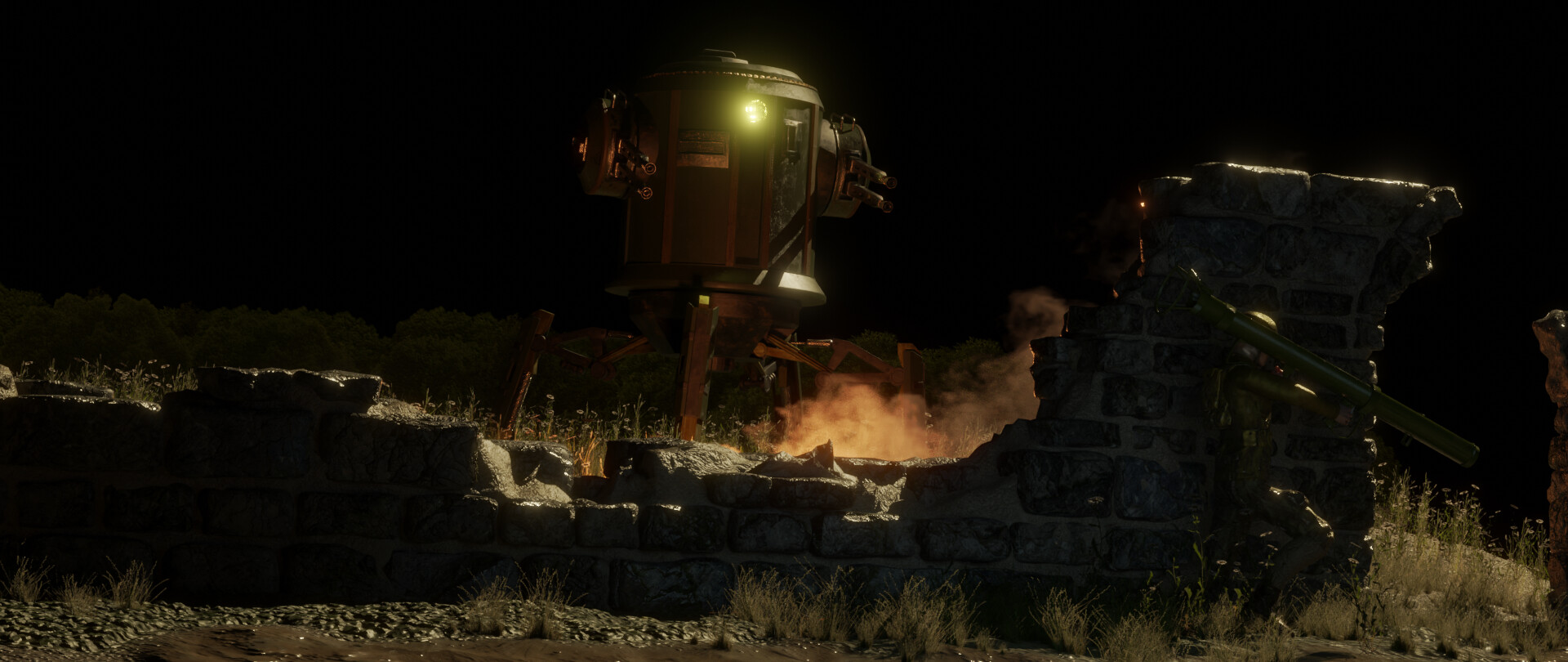 ArtStation - Tank Robot (Inspired by Jakub Rozalski)