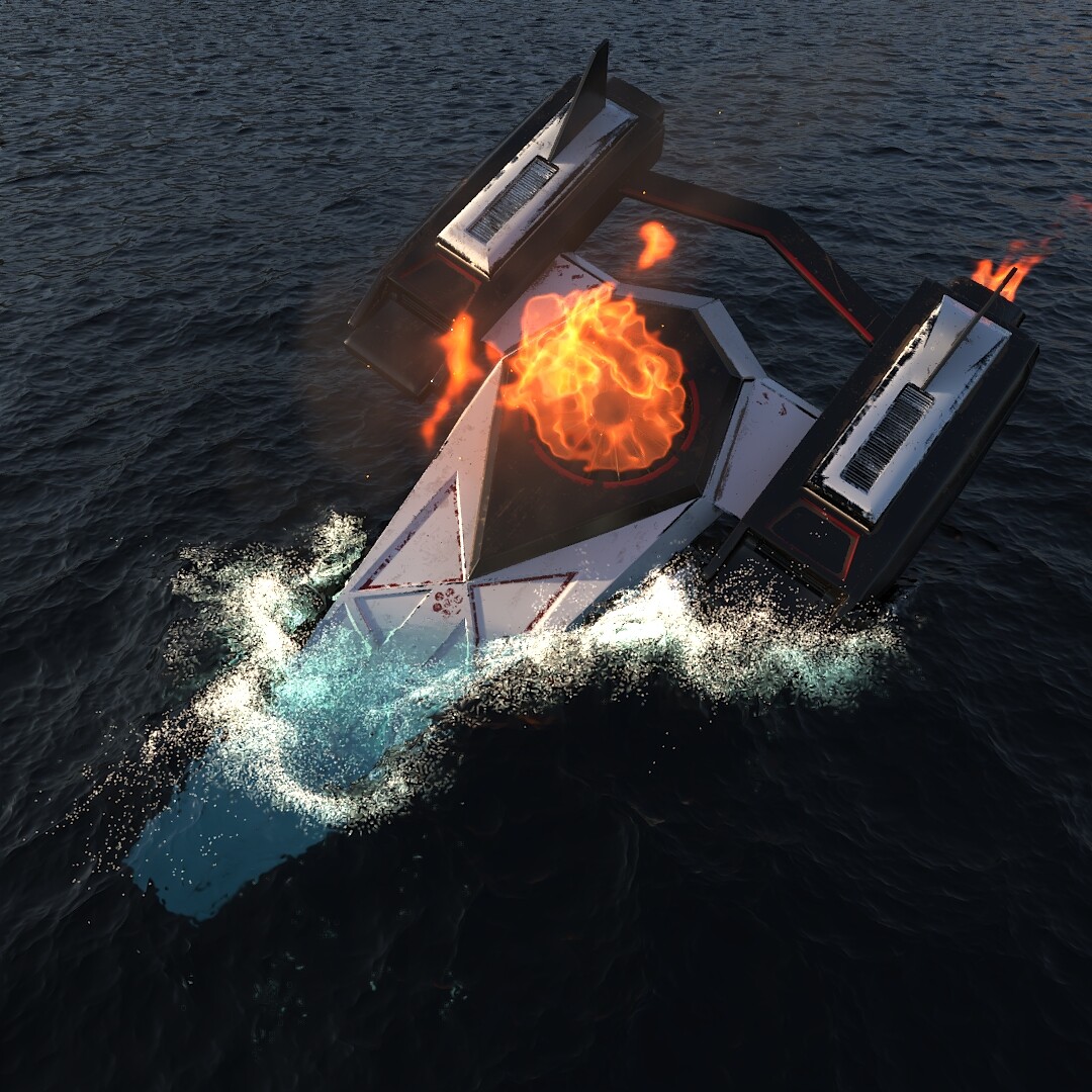 ArtStation - Aerial Hovercraft: VFX Rendering