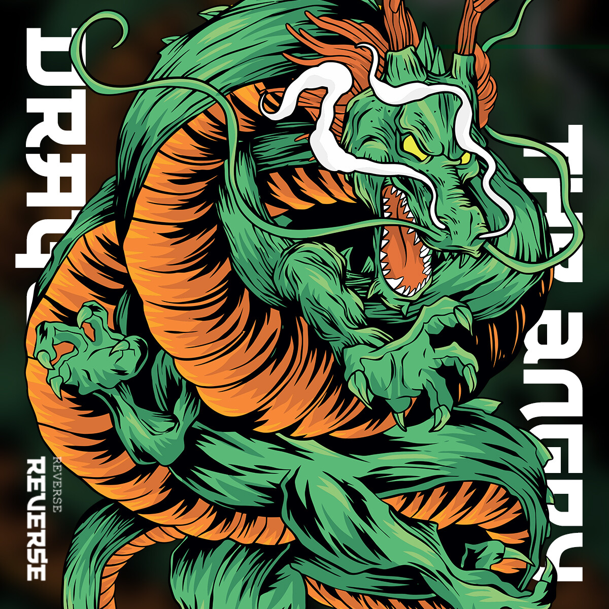 ArtStation - Angry Japanese Dragon Tattoo Poster