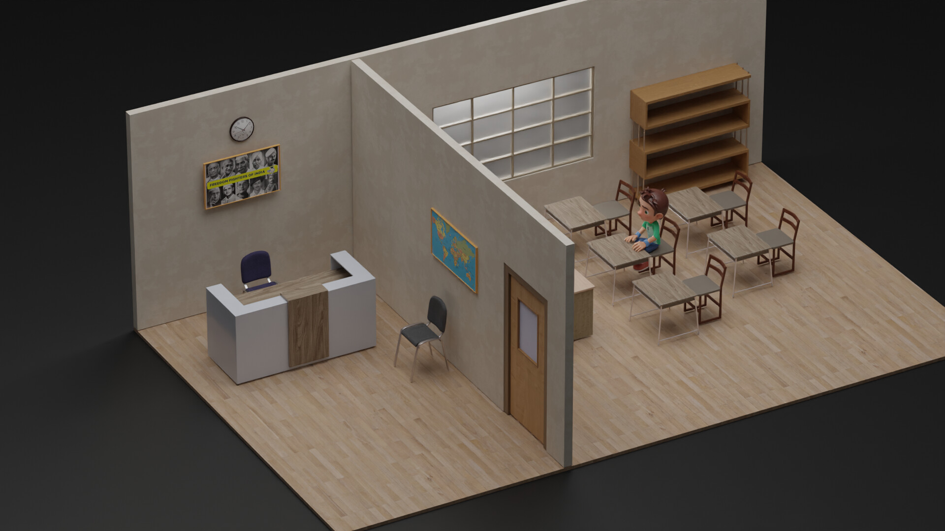 ArtStation - CLASS ROOM MODEL