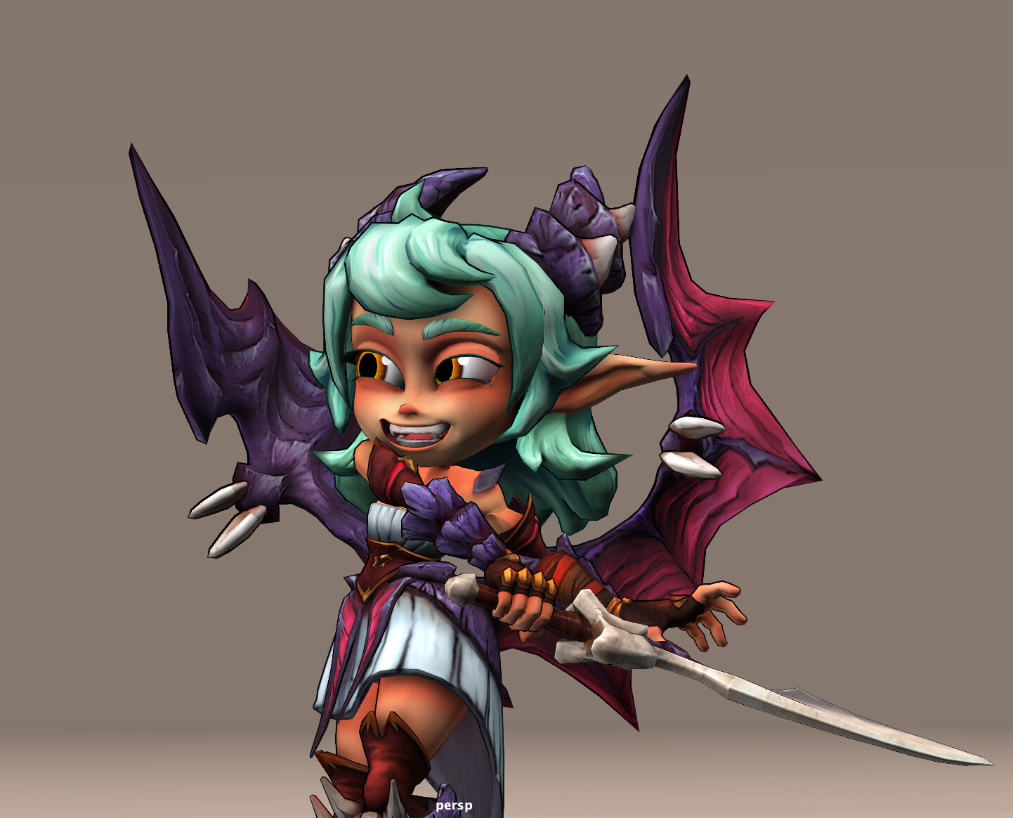 ArtStation - Devil Girl_Game Animation Cycle