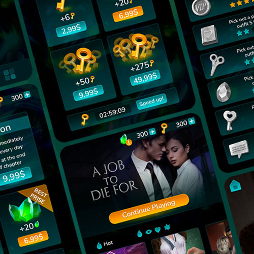 ArtStation - Romance story UI