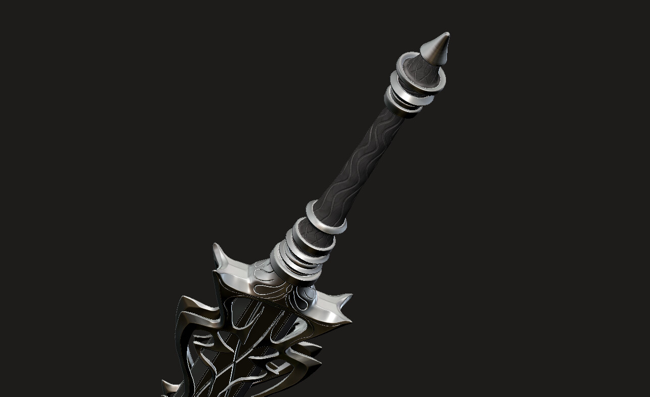ArtStation - Silver sword sculpt