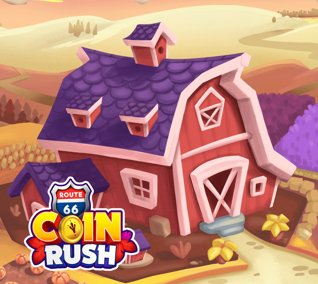 ArtStation - Bg artworks for Route66 Coin rush game.